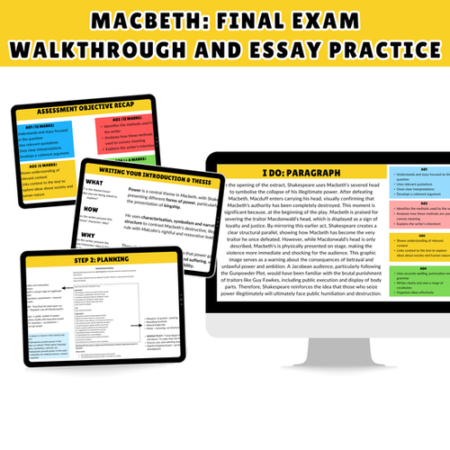 Macbeth Revision: Final Walkthrough & Essay Practice | Happy Teacher Hub