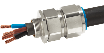 TMCX Cable Gland M40 - Brass Nickel Plated - IP68 - Double Compression ...