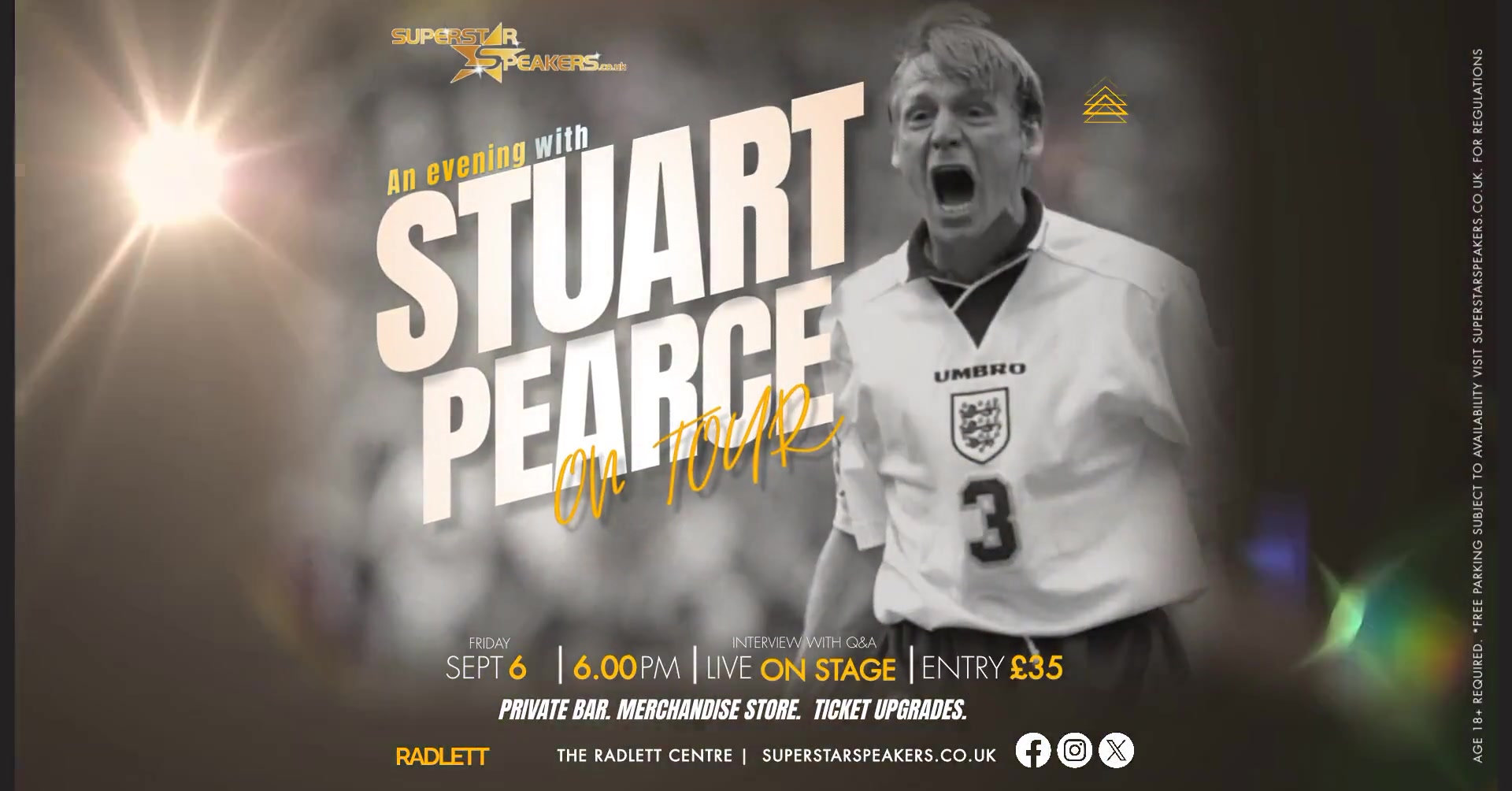 An Evening With Stuart Pearce - 6th September 2024 | Superstar Speakers