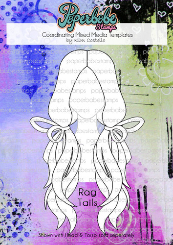 Female Portrait Rag Tails Template | Paperbabe Stamps