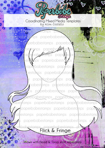 Female Portrait Flick & Fringe Template | Paperbabe Stamps