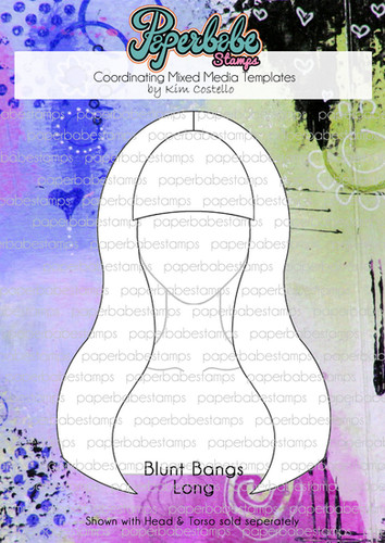 Female Portrait Blunt Bangs Long Template | Paperbabe Stamps