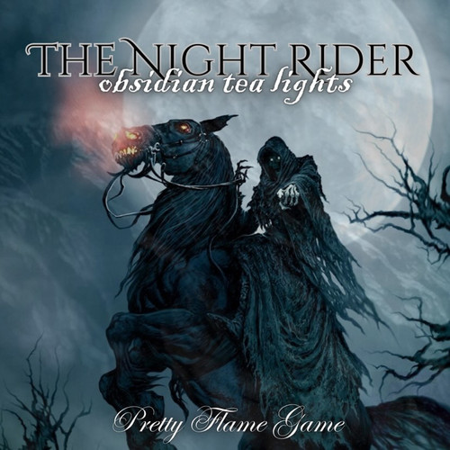The night Rider obsidian tea lights by Prettyflamegame | Pretty Flame Game