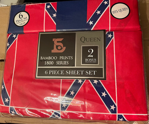 Queen sheet set - red | Webster Confederate