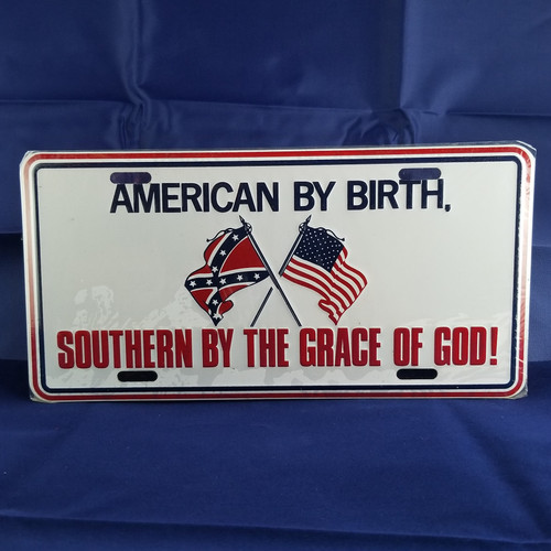 American by Birth, Southern... license plate | Webster Confederate