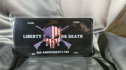 Liberty or Death 2nd Amendment license plate | Webster Confederate