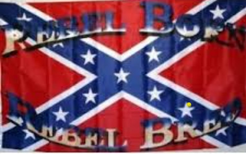Rebel Born Rebel Bred polyester flag | Webster Confederate