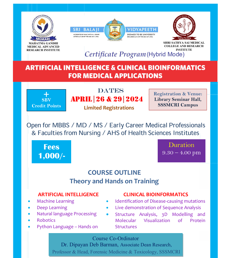 Artificial Intelligence & Clinical Bioinformatics for Medical ...