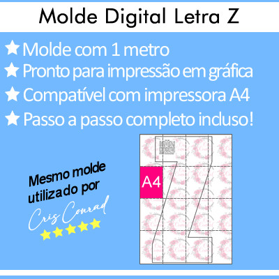 Molde Letra Z de 1m | Cris Conrad Arte