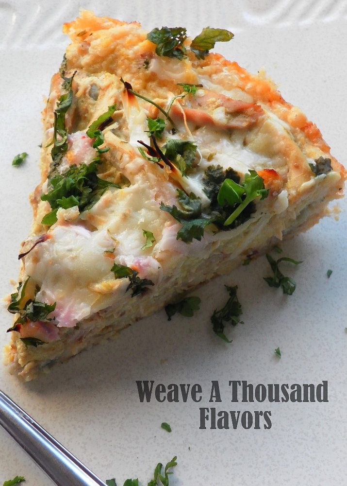 Skillet Corn Grits Pie with Chicken, Roasted Tomatillo & Green Chiles ...