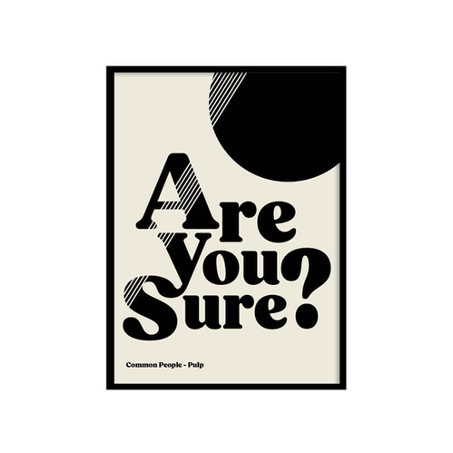 Pulp - Common People Song Lyrics Print | jamartworks