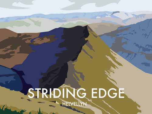 Striding Edge, Helvellyn | Art by Lloyd
