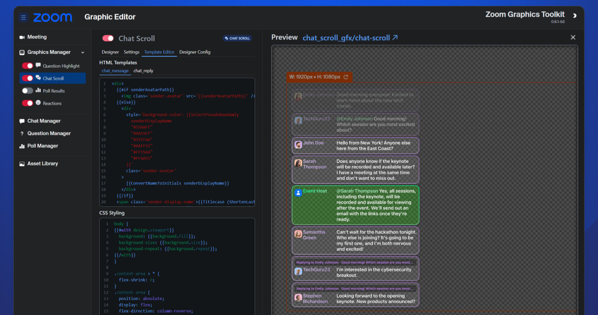 Zoom Graphics Toolkit