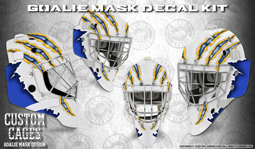 RIPPER -Goalie Mask Vinyl Decal Set | customcages