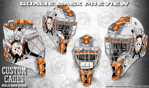 BRICKWALL-Goalie Mask Vinyl Decal Set | customcages