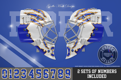 RIPPER -Goalie Mask Vinyl Decal Set | customcages