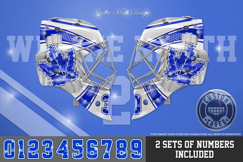 Custom Cages goalie mask decals