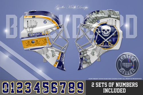BLACKBEARD-Goalie Mask Vinyl Decal Set | customcages