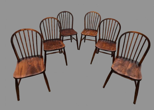 A Set of Six Ercol Elm and Ash 'CC41' Dining Chairs | EvesandSamuel