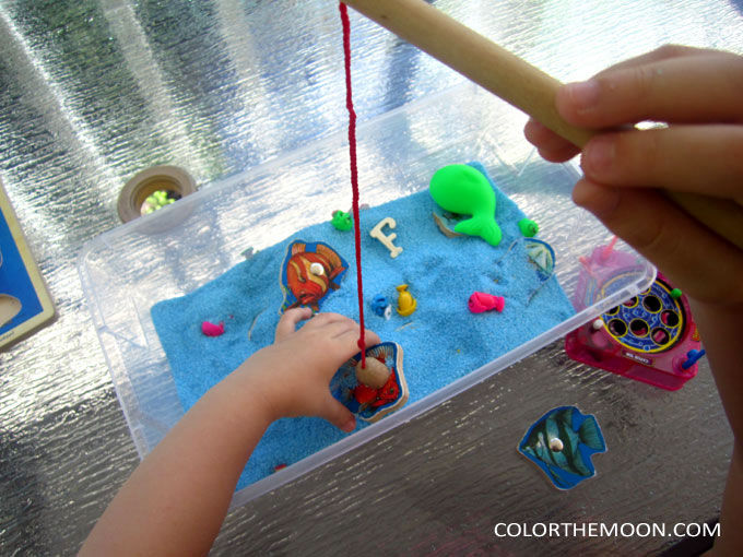 A FUN MAGNETIC FISHING SENSORY BIN