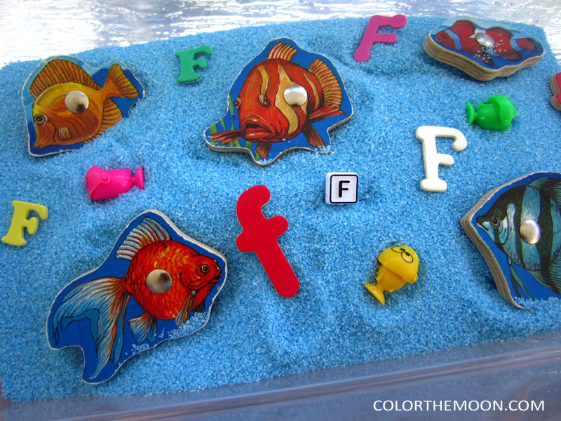 A FUN MAGNETIC FISHING SENSORY BIN