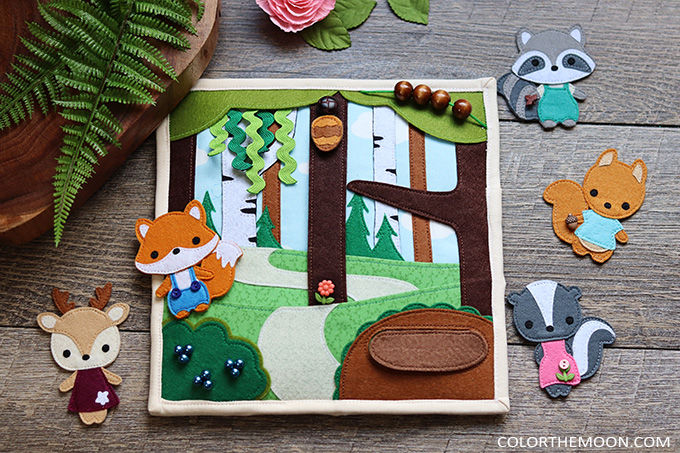 FOREST FRIENDS QUIET BOOK PAGE