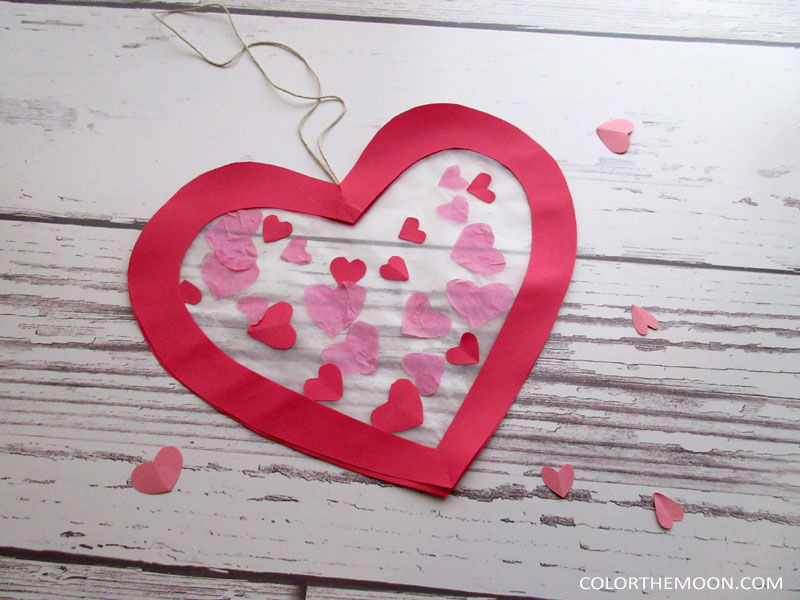 A VALENTINE’S DAY SUN CATCHER THE KIDS CAN MAKE
