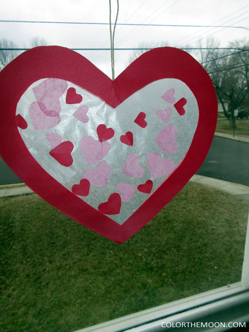 A VALENTINE’S DAY SUN CATCHER THE KIDS CAN MAKE