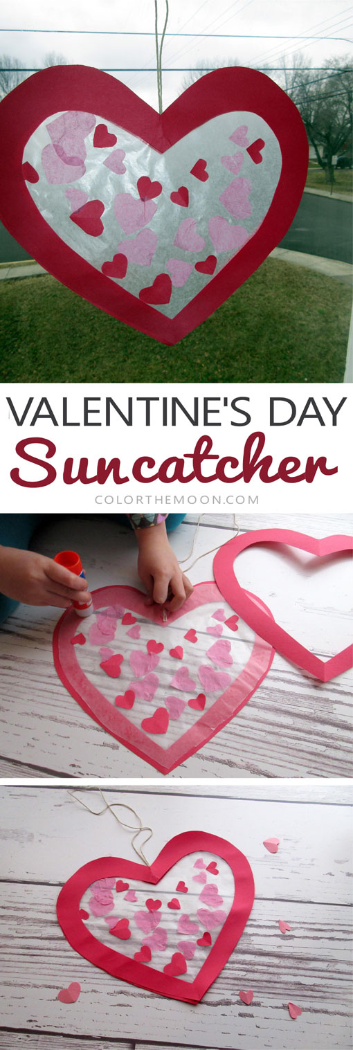 A VALENTINE’S DAY SUN CATCHER THE KIDS CAN MAKE