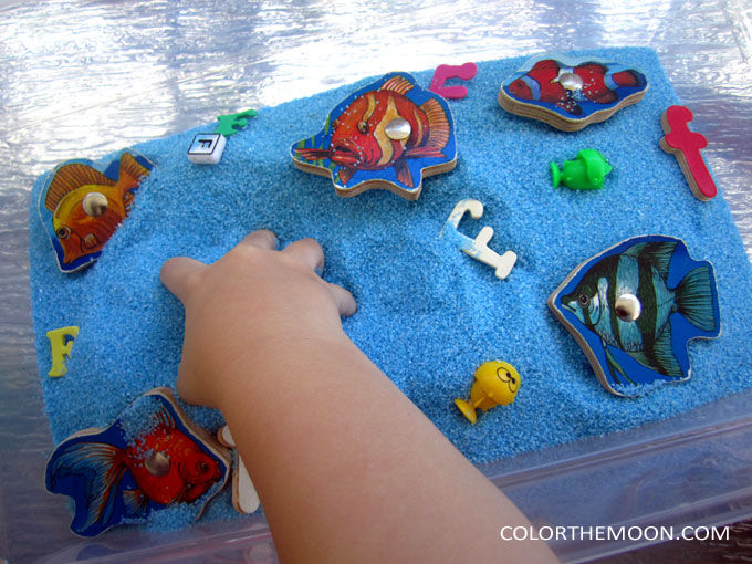 A FUN MAGNETIC FISHING SENSORY BIN