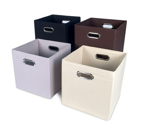 Cube Canvas Storage Bin - Earth Tones - (BIN-C-C01-E) | Cape Coral Closets