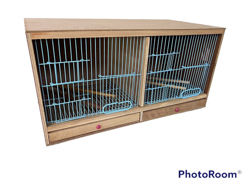 A-017 十姊妹雙格巢箱 Java sparrow double compartment breeding nest box | Yecheng