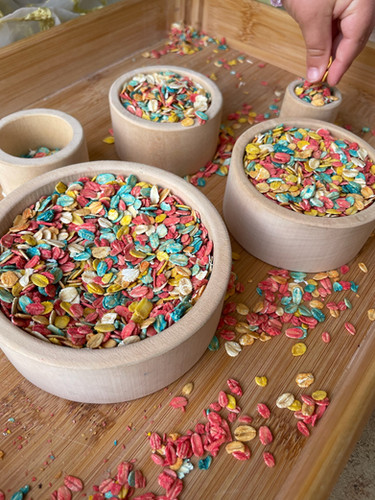 Wooden Nesting / Stacking / Sorting Bowls (Natural) | LETme Toys