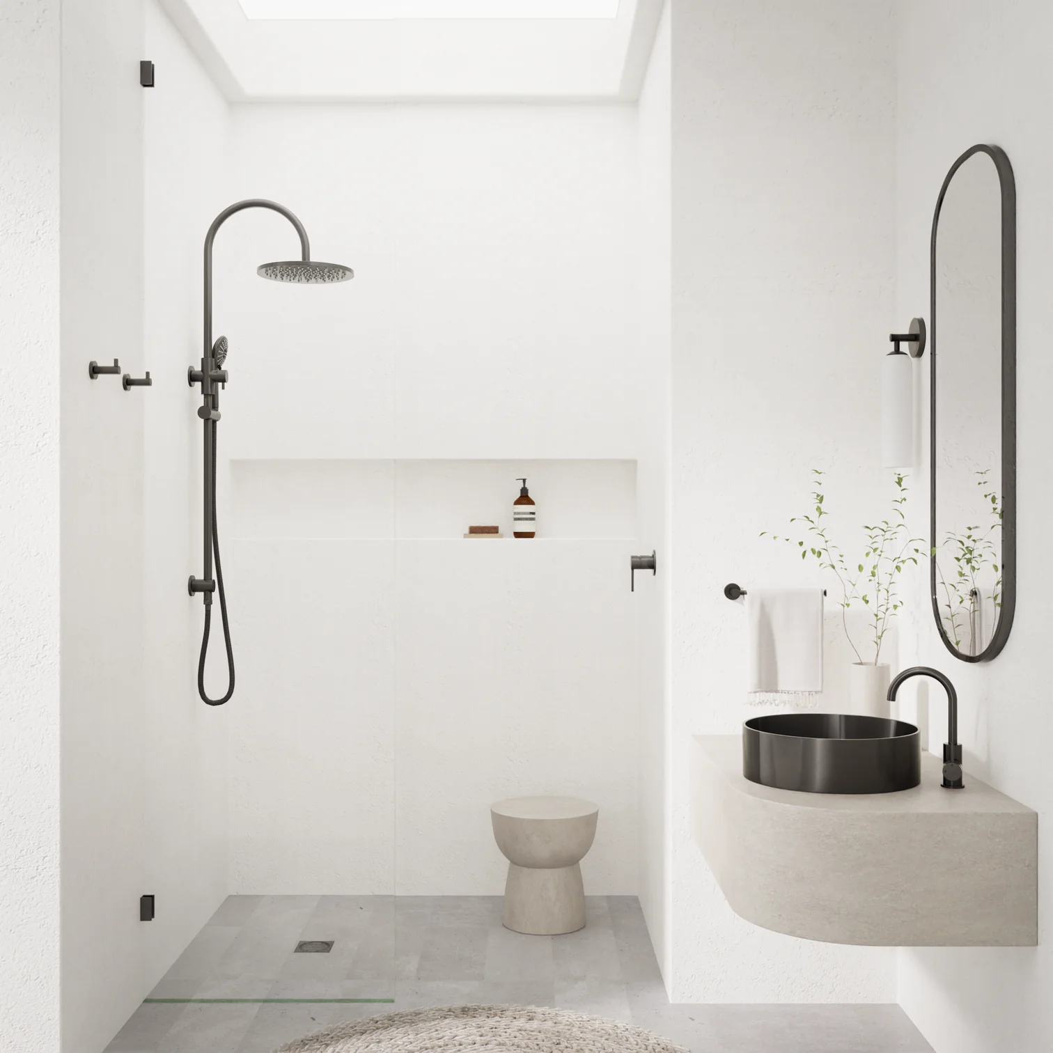 ROUND GOOSENECK SHOWER SET | elitetiles