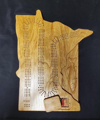 Minnesota Cribbage Board | DamonLayne Woodworki