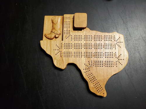 Texas Boot Cribbage Board | DamonLayne Woodworki