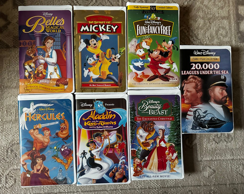 Disney VHS Tapes (All Clam Shell) Bundle Lot (7) Classic Kids Family ...