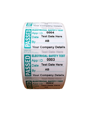 5th Edition Medium Personalised PAT Labels | Online Pat Labels