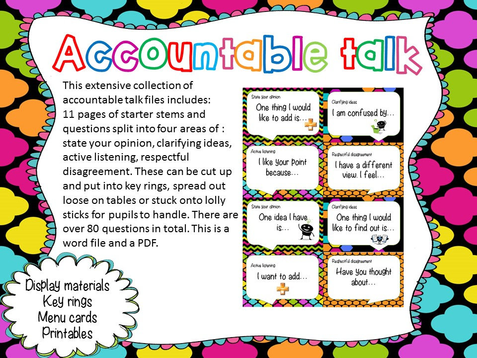 Accountable Talk in the classroom