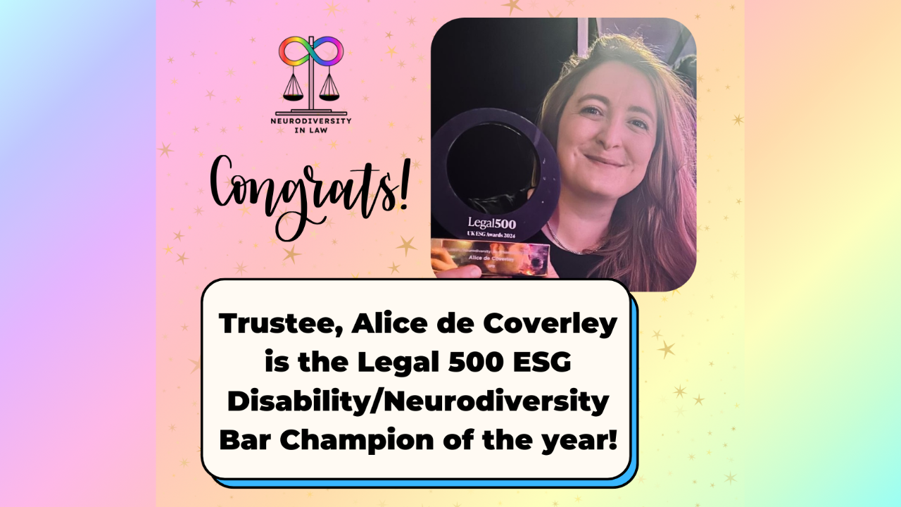 Alice de Coverley is the Legal 500 ESG Award for Disability ...