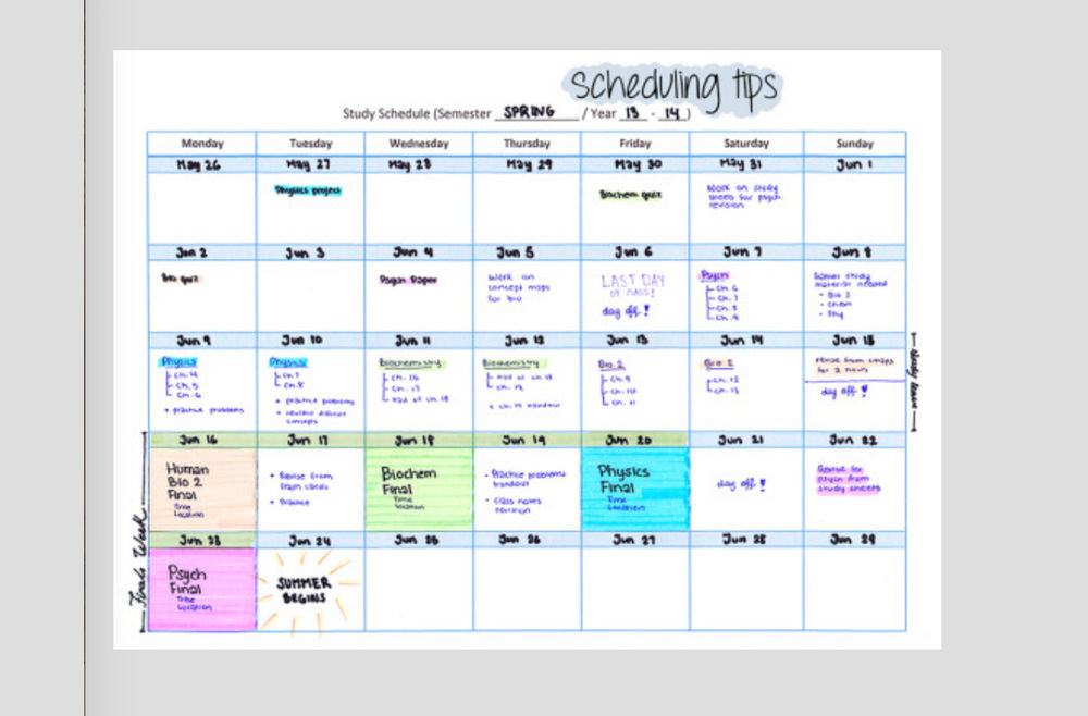 CC Schedule Planning | Mysite