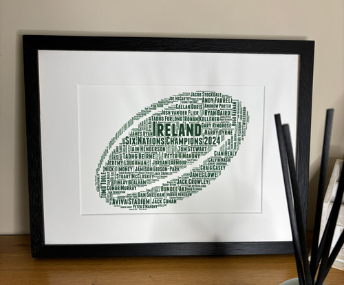 Six Nations Winners 2024 Ireland Irish Rugby Ball Irish Themed Print ...