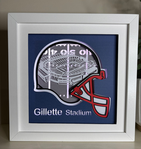 Gillette Stadium Home of the Panthers - Shadow Box | JumbleinkSVG