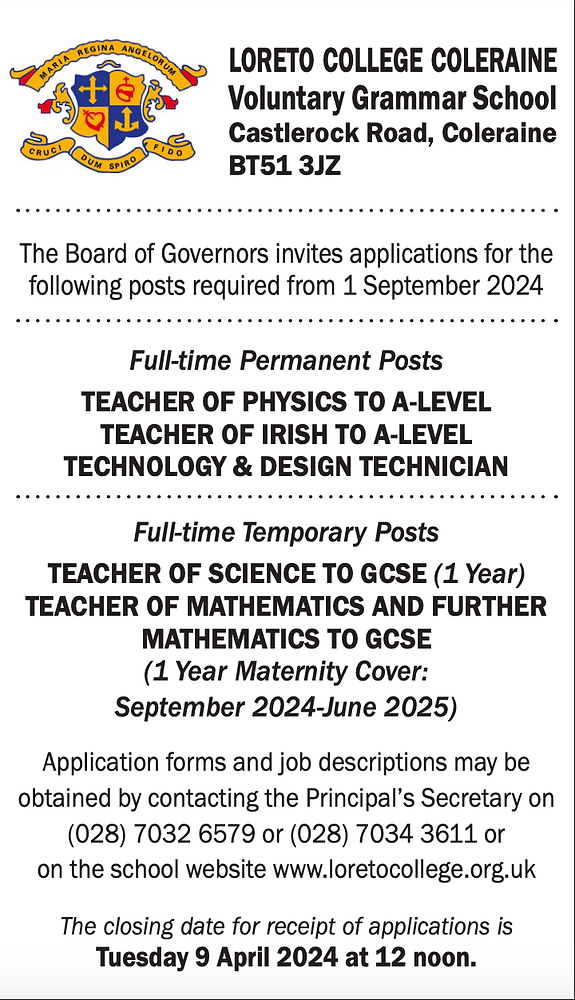 Advert - Teaching Posts