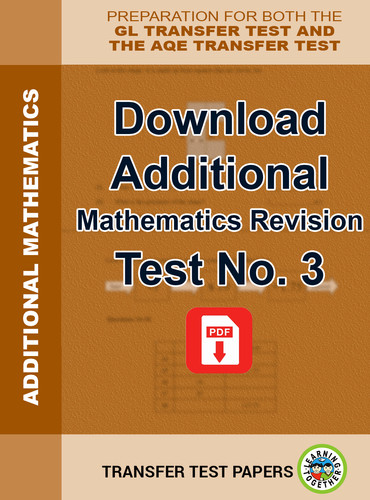 Download (PDF File) Additional Transfer Test Maths Paper No 3