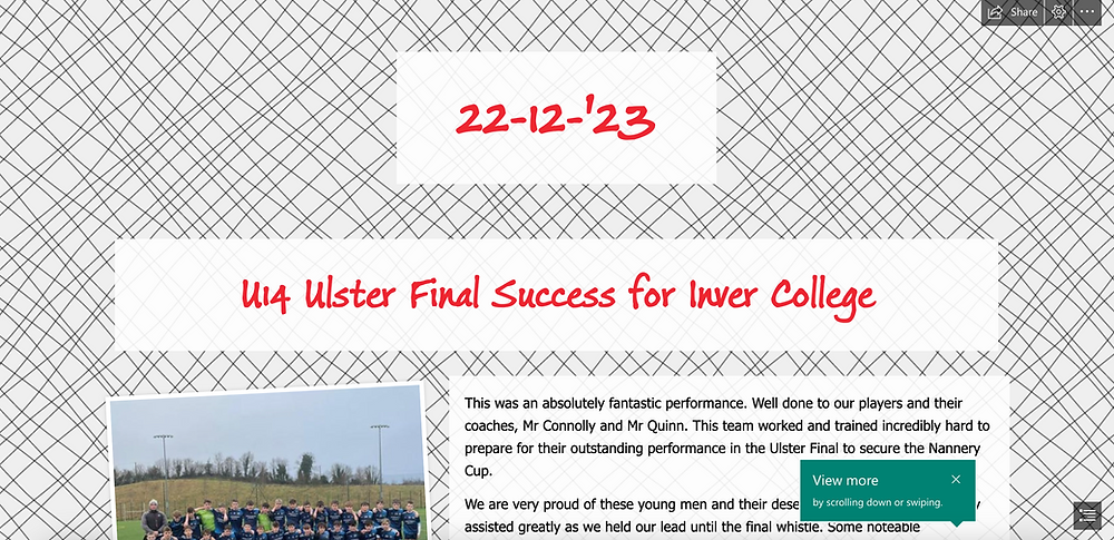 Inver College Newsletter - 22-12-'23