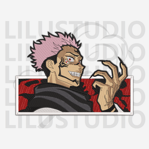 Embroidery Designs for Ryomen Sukuna Jujutsu Kaisen character | LiluStudio