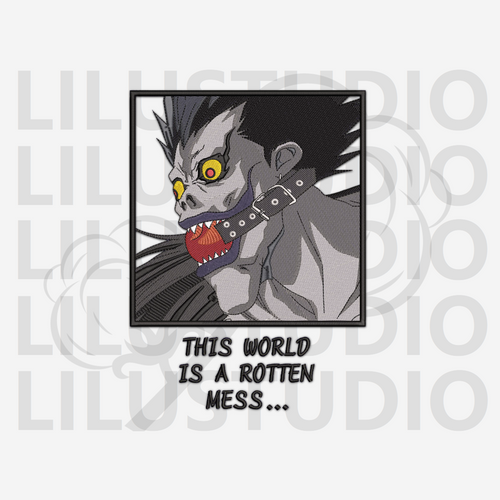 Embroidery Design for Ryuk Death Note character | LiluStudio