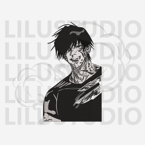 Embroidery Design for Toji Fushiguro Jujutsu Kaisen character | LiluStudio