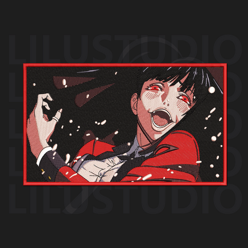 Embroidery Design for Yumeko Jabami Kakegurui character | LiluStudio